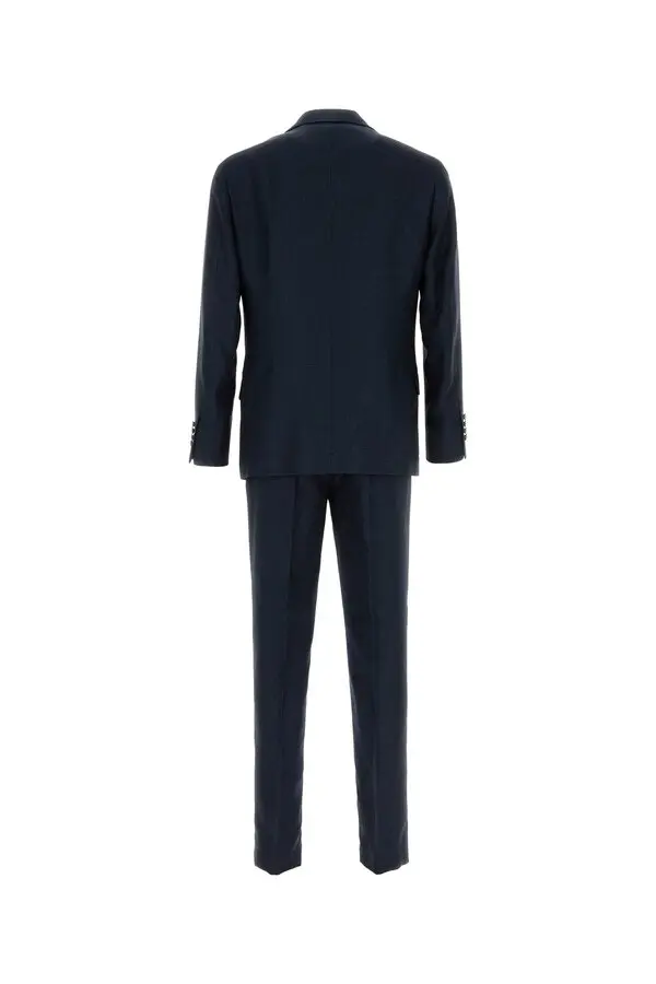 Brunello Cucinelli Navy Silk Blend Suit