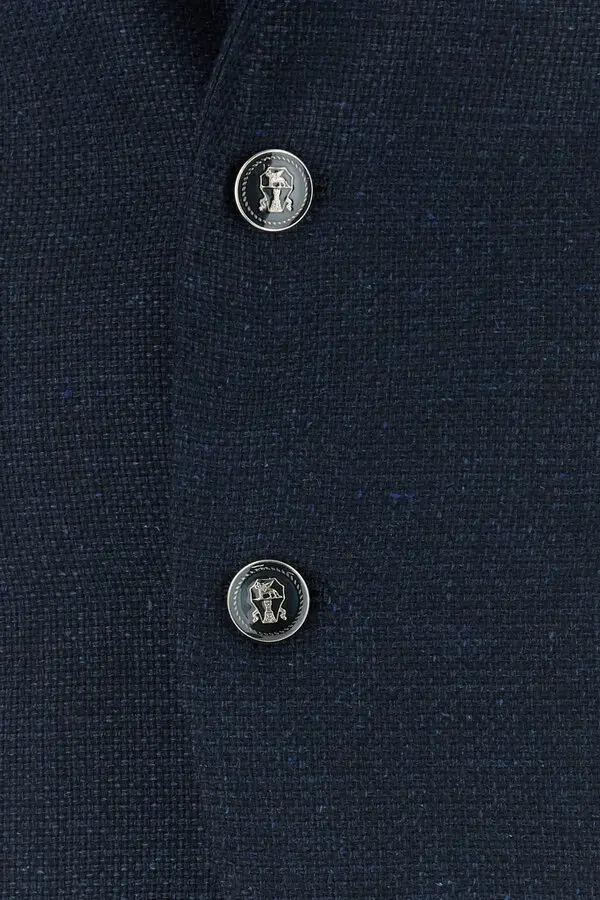 Brunello Cucinelli Navy Silk Blend Suit