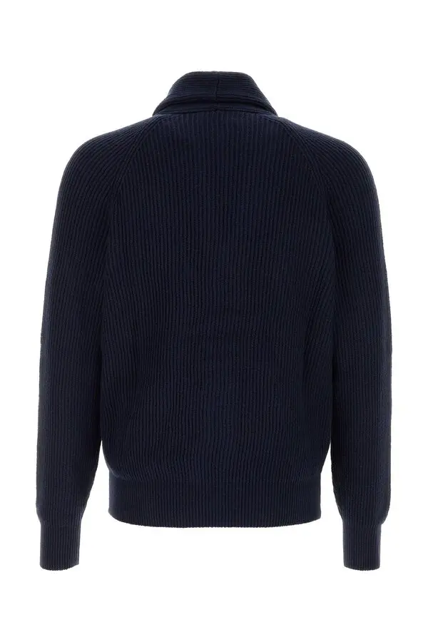 Brunello Cucinelli Navy Cotton Cardigan