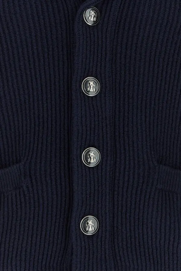 Brunello Cucinelli Navy Cotton Cardigan