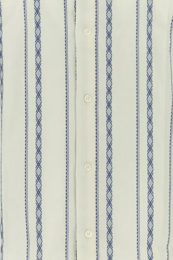 Brunello Cucinelli Embroidered Stretch Cotton Shirt