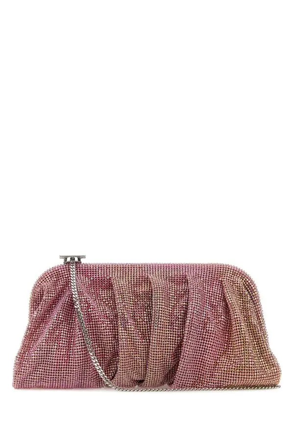 Benedetta Bruzziches Embellished Fabric Large Venus Clutch