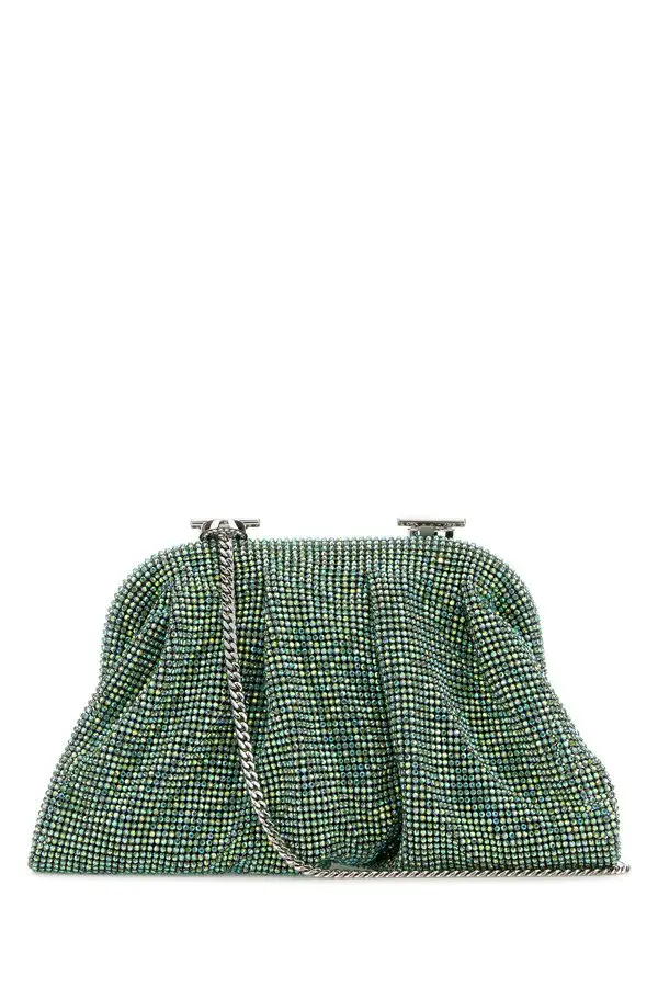Benedetta Bruzziches Embellished Fabric Small Venus Clutch