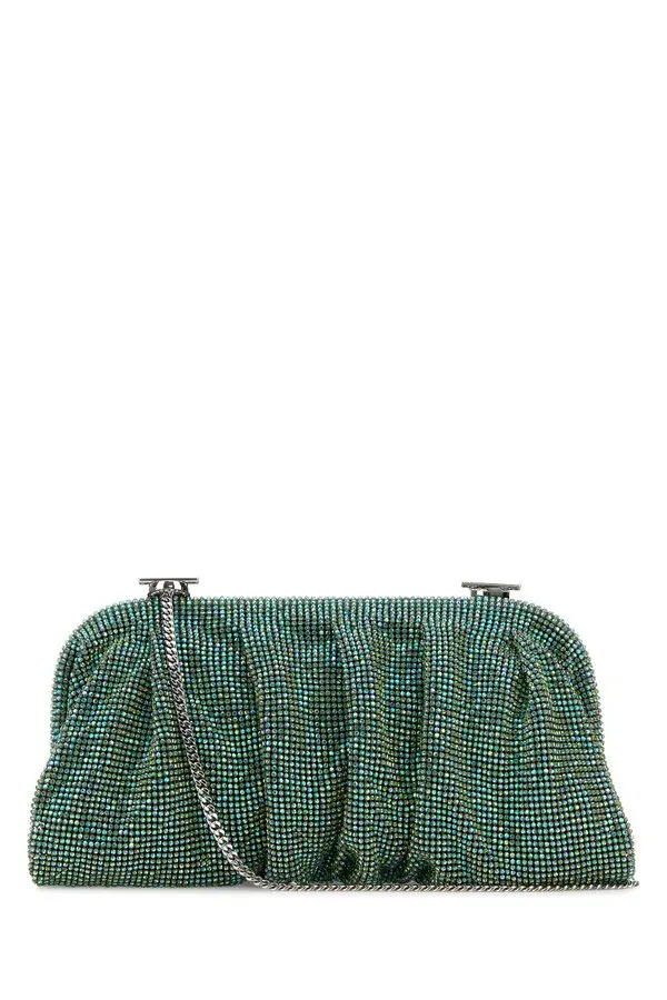 Benedetta Bruzziches Embellished Fabric Large Venus Clutch
