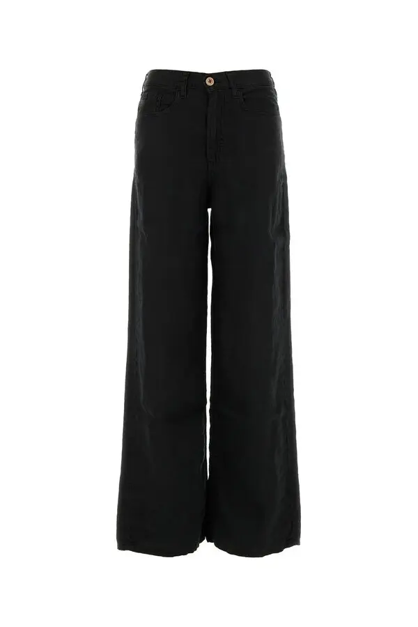 LOIS Linen Skater Wide-leg Pant - Black