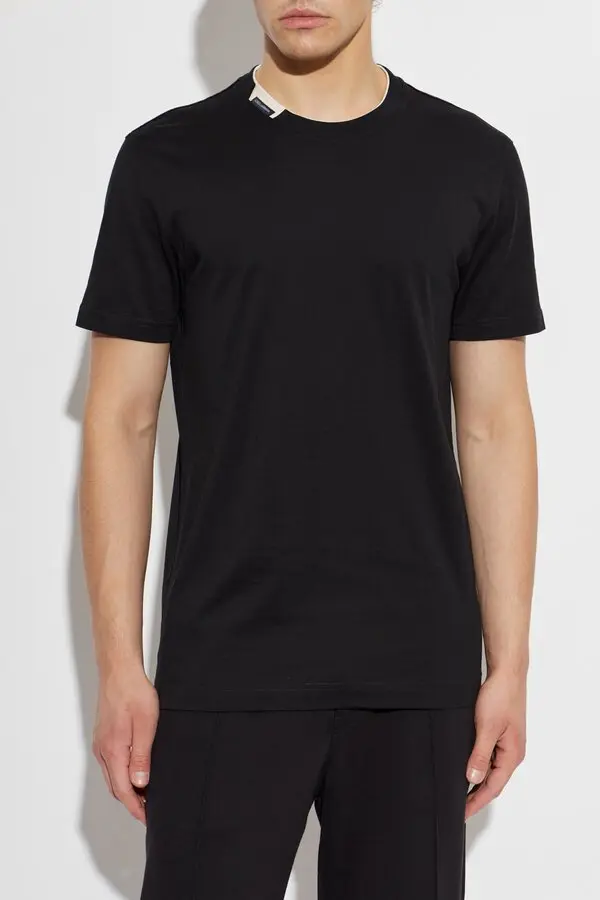 Dolce & Gabbana T-shirt With A Logo Patch At The Neckline