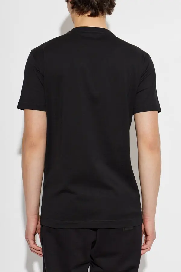 Dolce & Gabbana T-shirt With A Logo Patch At The Neckline
