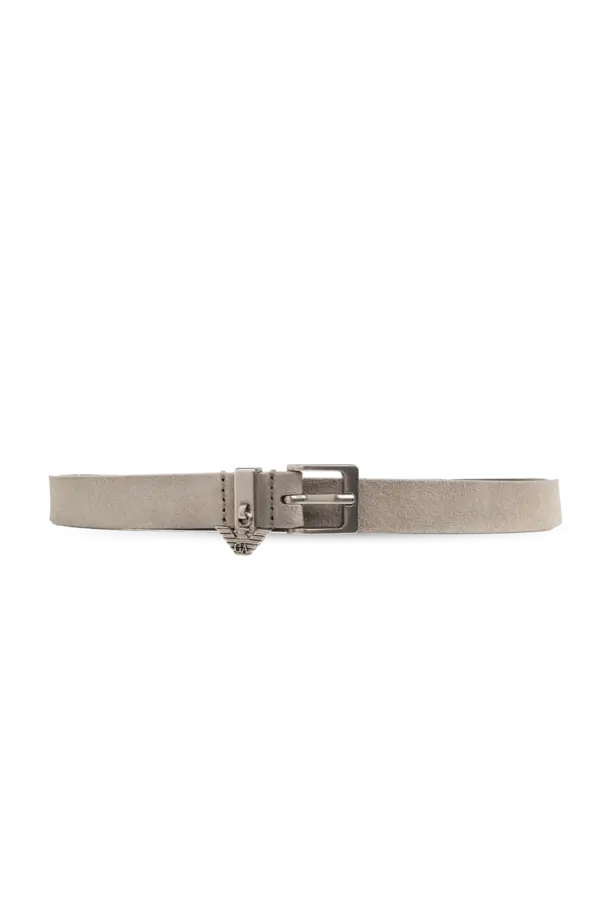 Emporio Armani Suede Belt - Grey