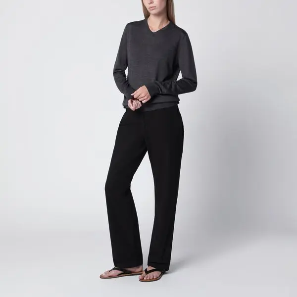 THE ROW Ondre Jumper In Anthracite Cashmere And Silk