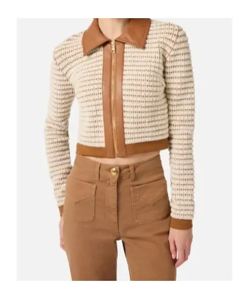 Elisabetta Franchi Textured Zip-up Cardigan