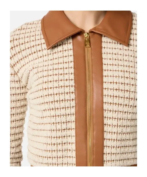 Elisabetta Franchi Textured Zip-up Cardigan