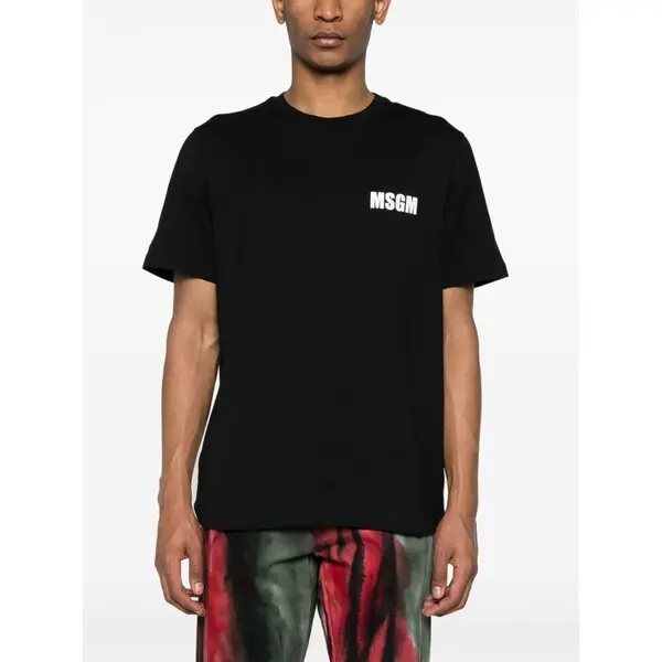 MSGM Logo Printed Crewneck T-shirt