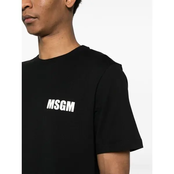 MSGM Logo Printed Crewneck T-shirt
