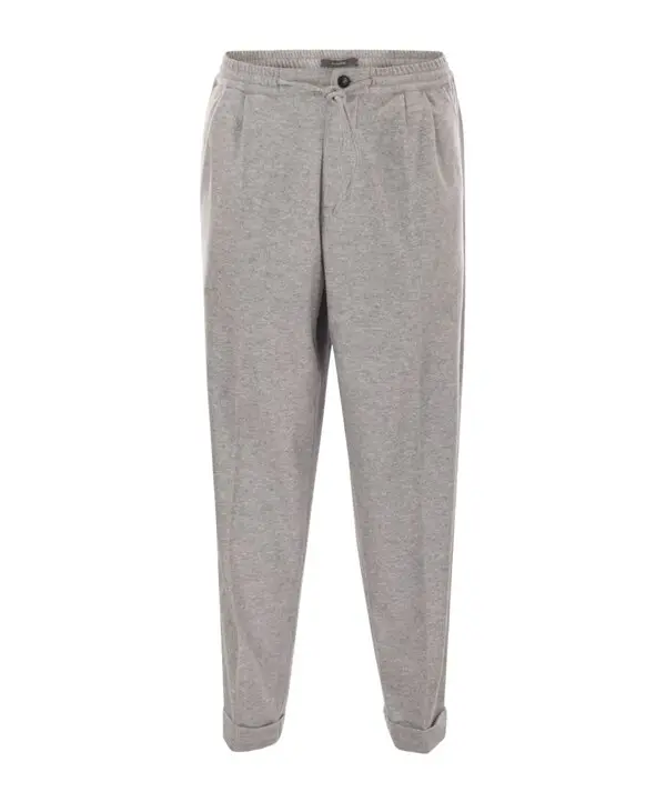 Fedeli Harvard Cashmere Flannel Pants - Grey