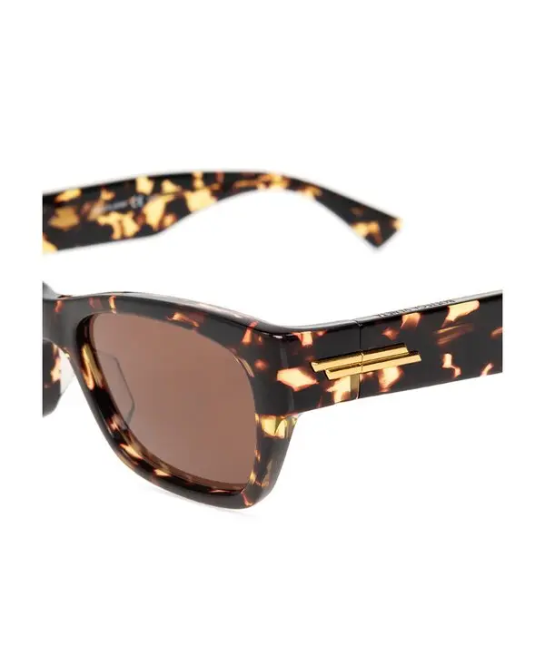 Bottega Veneta Tortoiseshell Square-frame Sunglasses