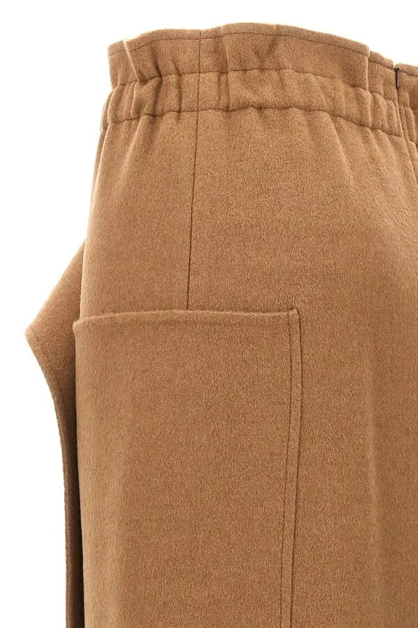 Max Mara Patch-pocket Straight Skirt - Camel