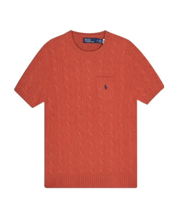 Polo Ralph Lauren Logo-embroidered Cable-knit Knitted Top