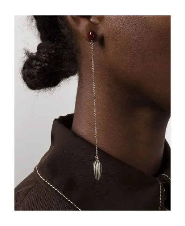 LEMAIRE Bead-embellished Chain-linked Dropped Earrings