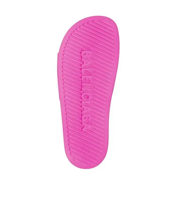 Balenciaga Sandali Bassi Pool Slide Da Donna In Rosa Fluo