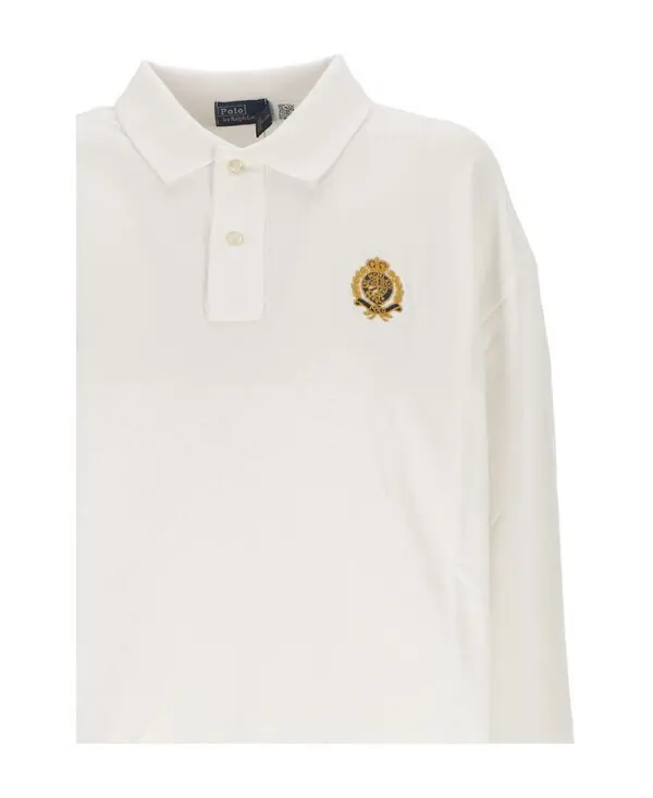 Polo Ralph Lauren Logo-embroidered Long-sleeve Cotton Polo Shirt