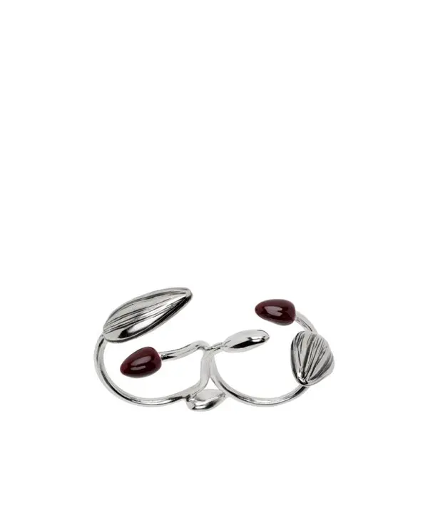 LEMAIRE Double Bead Embellished Ring - Gray