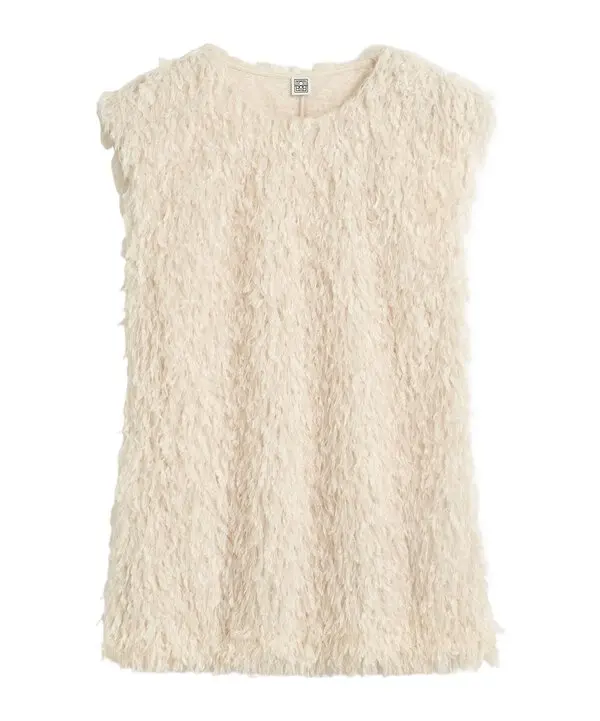 TOTEME Feathered-jersey Top - Eggshell