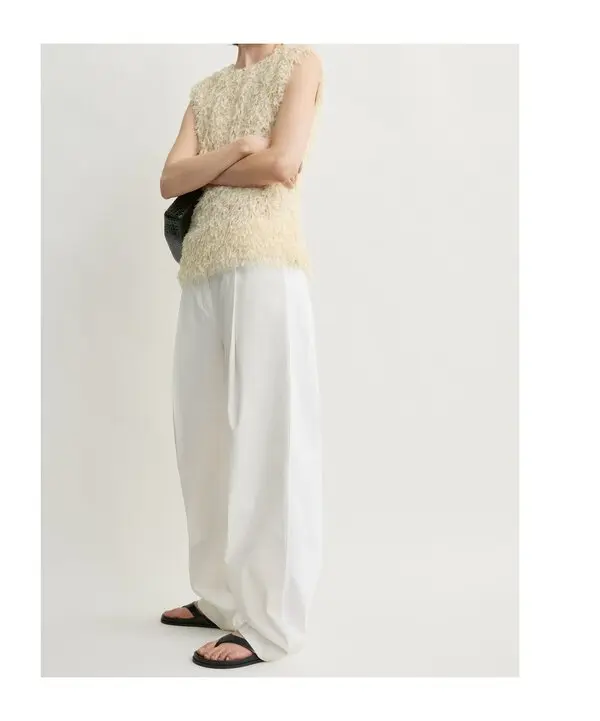 TOTEME Feathered-jersey Top