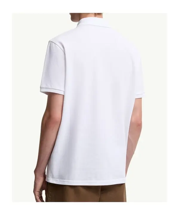 Moncler Logo Patch Cotton Piquet Polo Shirt