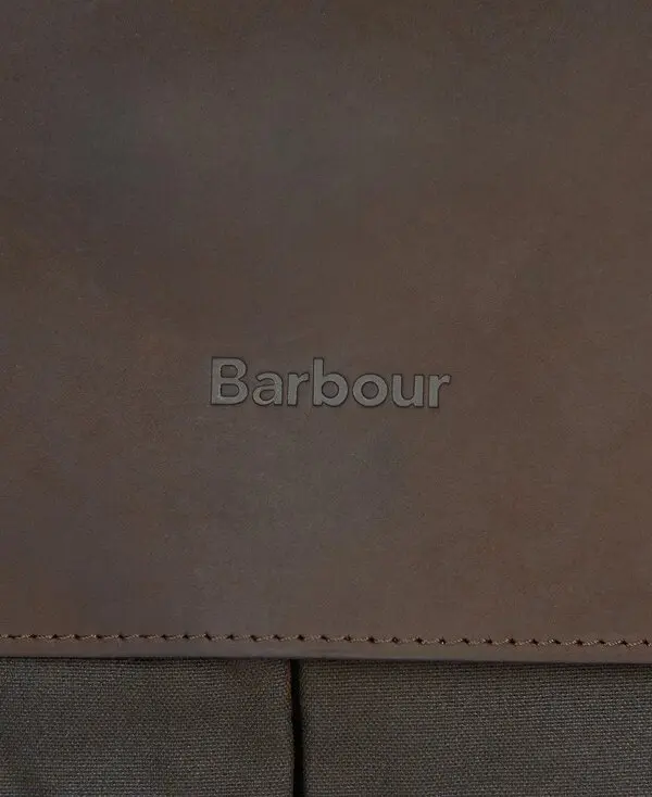 Barbour Foldover Logo Embossed Briefcase