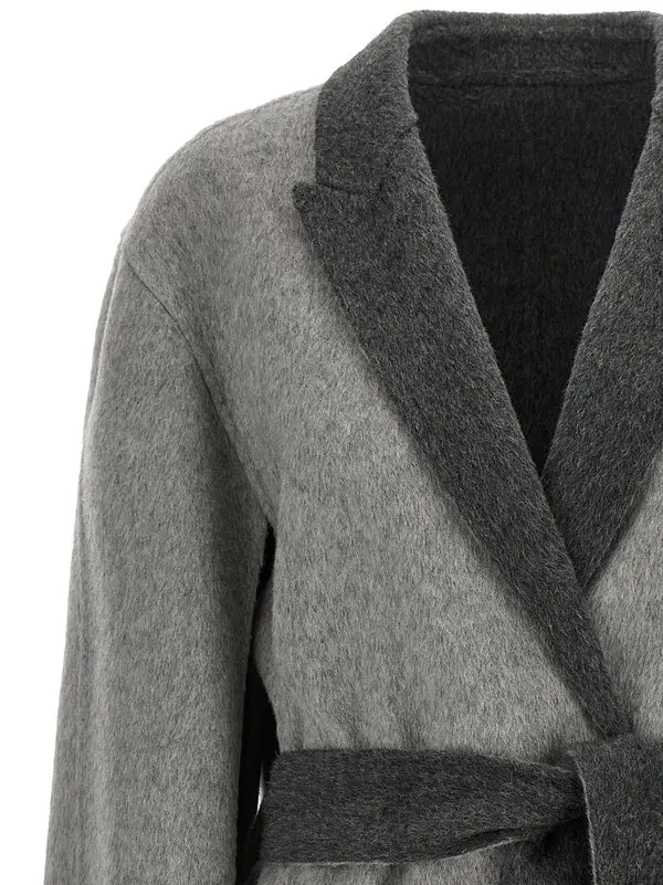 Alberta Ferretti Shawl-style Wool Coat
