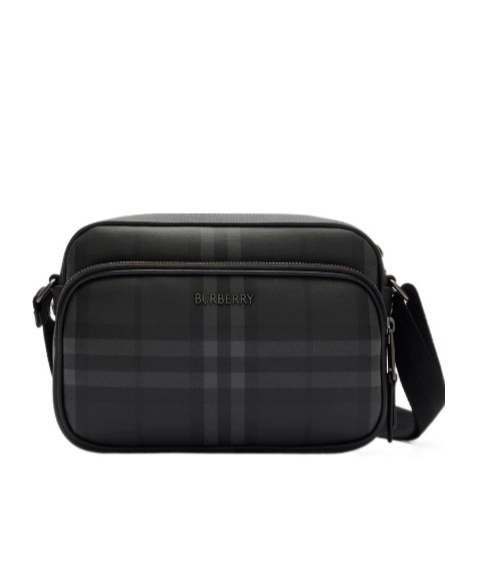 Burberry City Check Pocket Crossbody Bag - Iron-gray