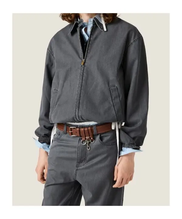 Miu Miu Chambray Blouson Jacket
