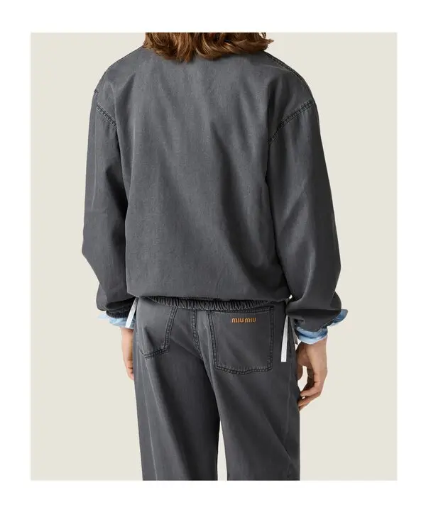 Miu Miu Chambray Blouson Jacket