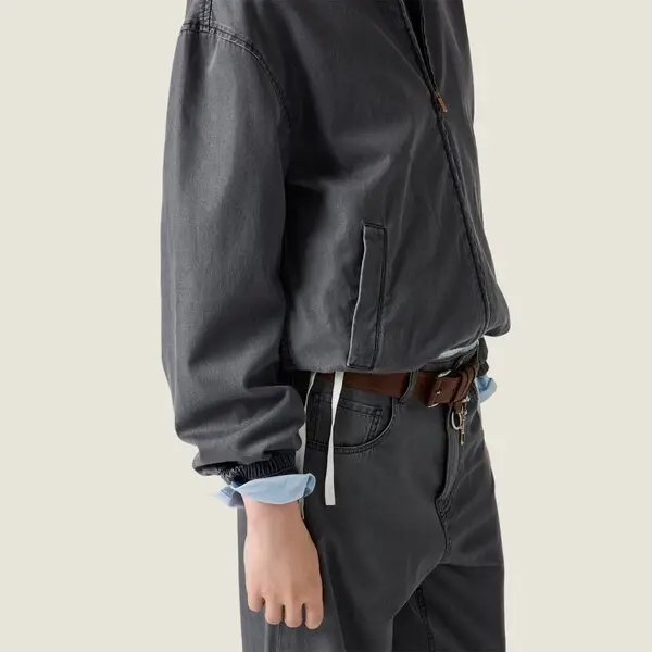 Miu Miu Chambray Blouson Jacket