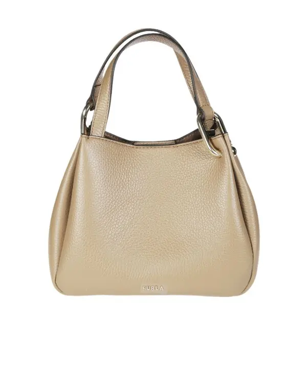 Furla Logo-letter Shoulder Bag - Nude