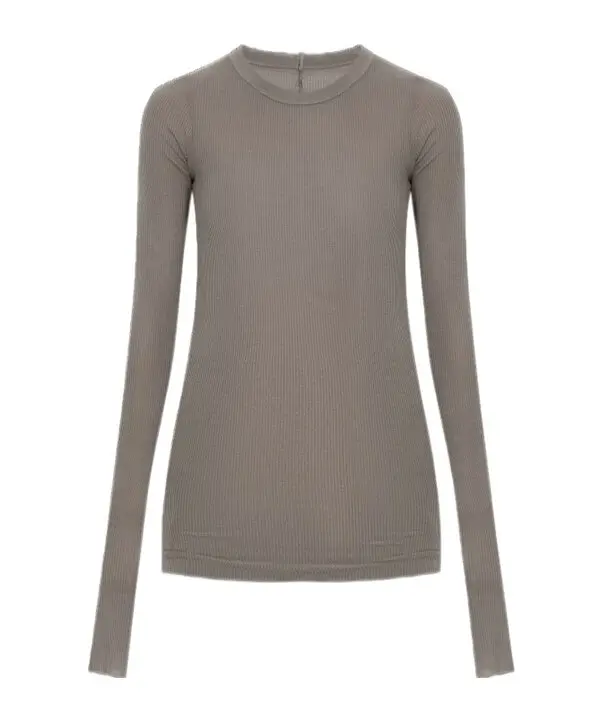 Rick Owens Long-sleeved Drop-shoulder T-shirt - Gray