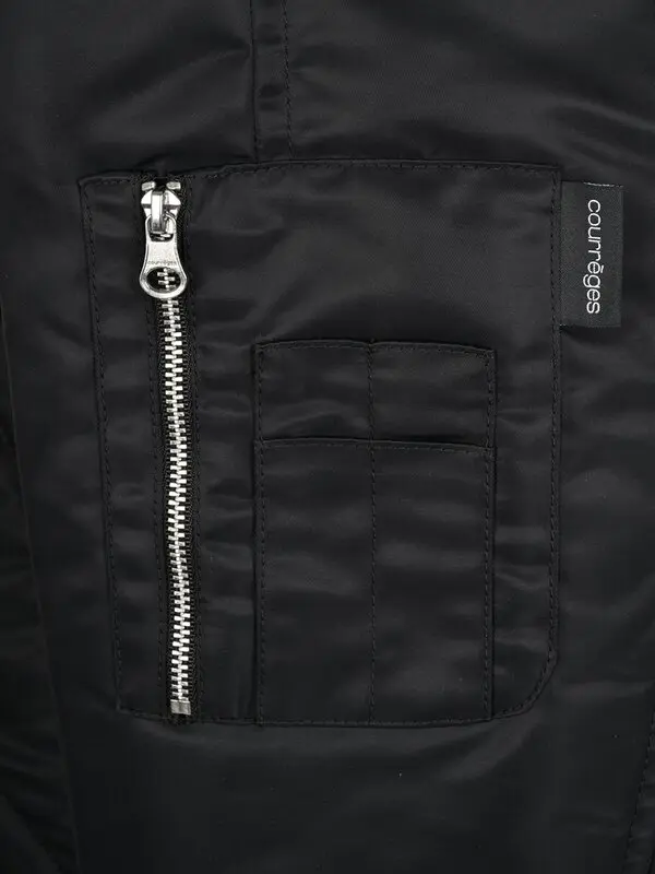 COURREGES Long-sleeved Zip-up Bomber Jacket