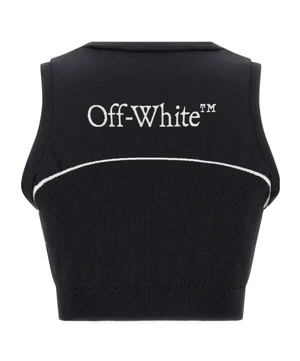 Off-White Crewneck Sports Vest With Contrasting Logo