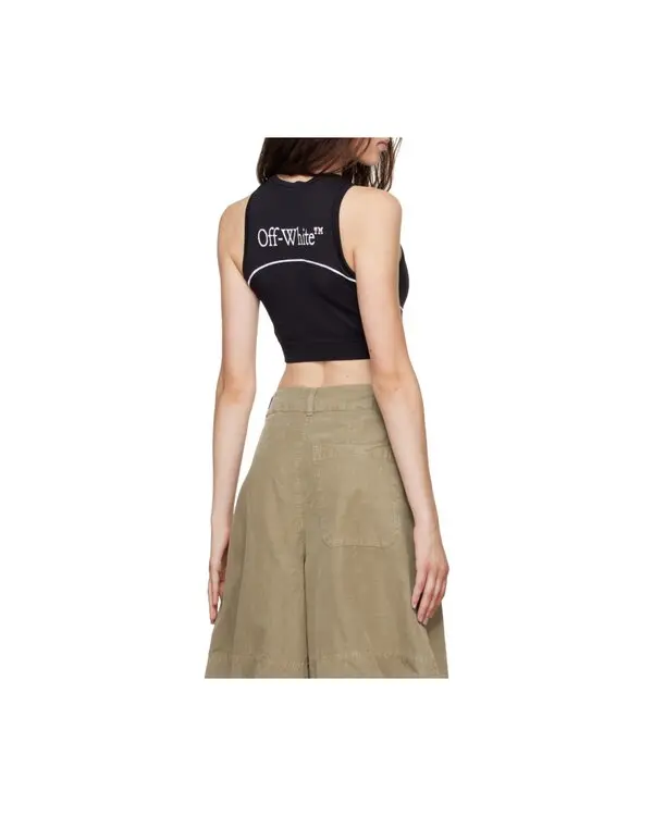 Off-White Crewneck Sports Vest With Contrasting Logo