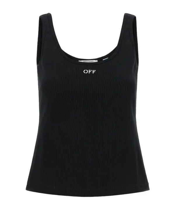 Off-White Off Stamp" Ribbed Tank Top