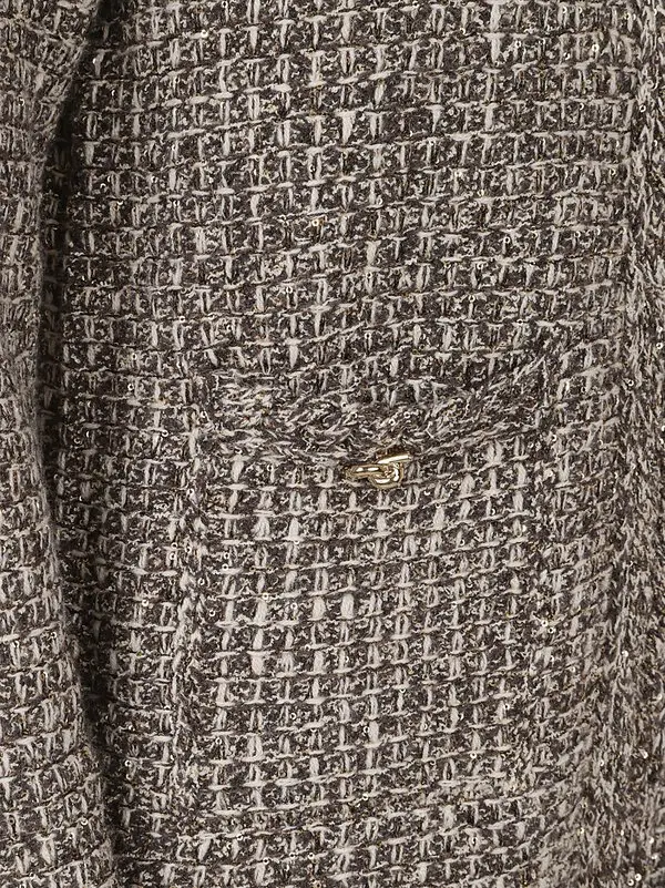 Fabiana Filippi Sequined Zip-up Tweed Jacket - Ebony