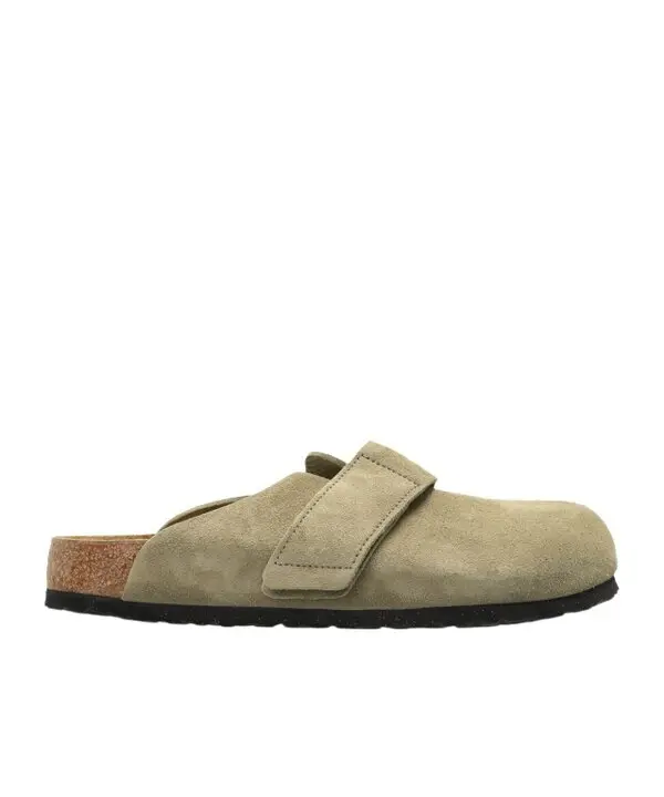 BIRKENSTOCK Round Toe Slip-on Mules - Green