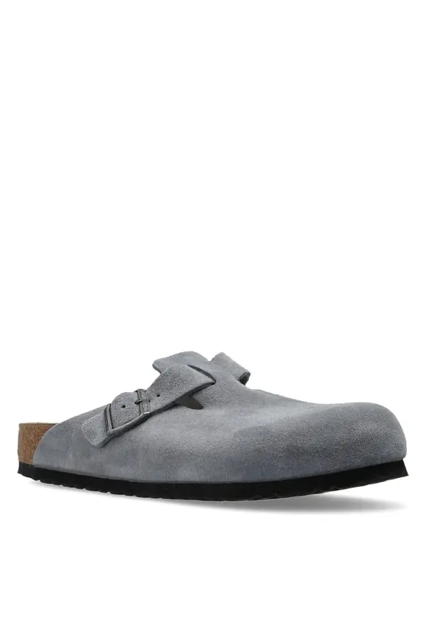 BIRKENSTOCK Round Toe Slip-on Mules With Adjustable Buckle