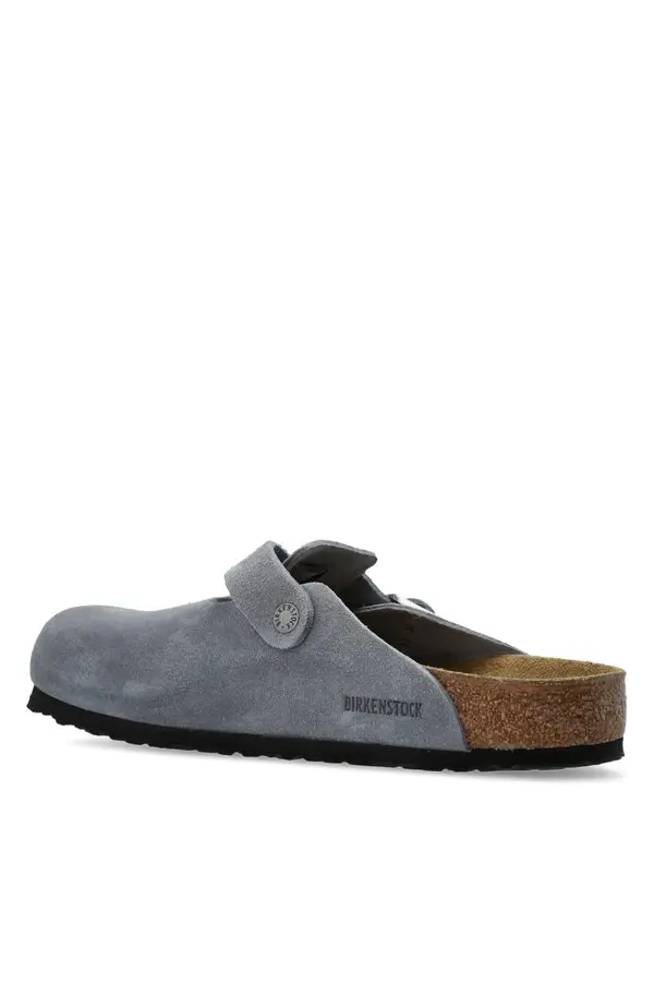 BIRKENSTOCK Round Toe Slip-on Mules With Adjustable Buckle