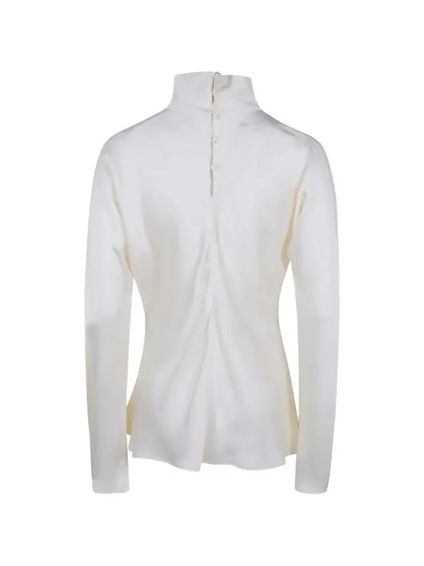 RÓHE Button-back High-neck Top - No