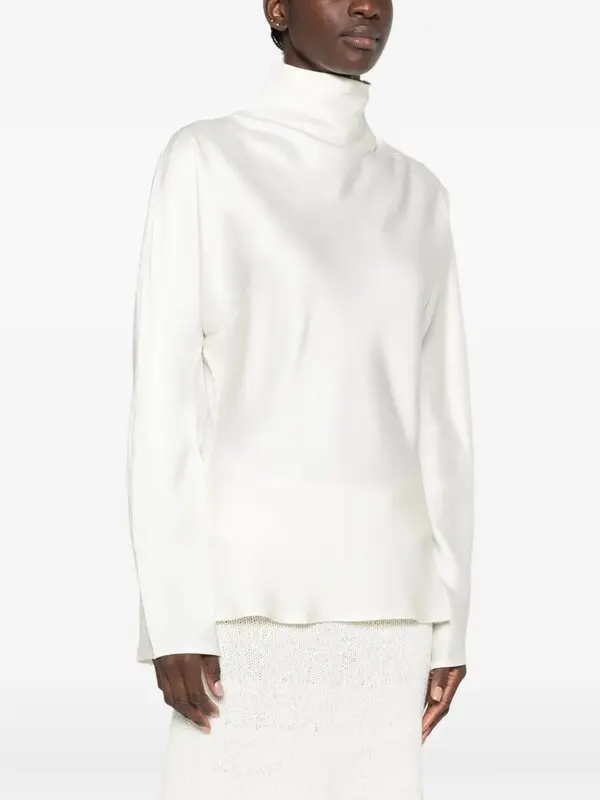 RÓHE Button-back High-neck Top - No