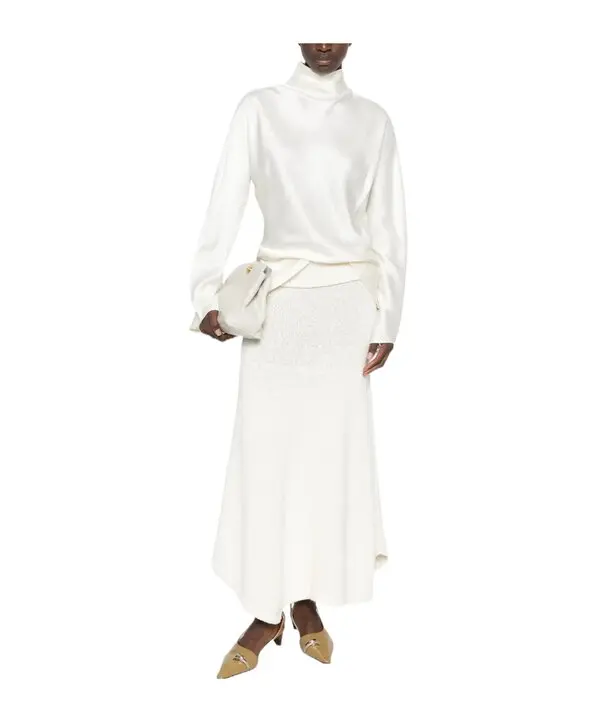 RÓHE Button-back High-neck Top - No