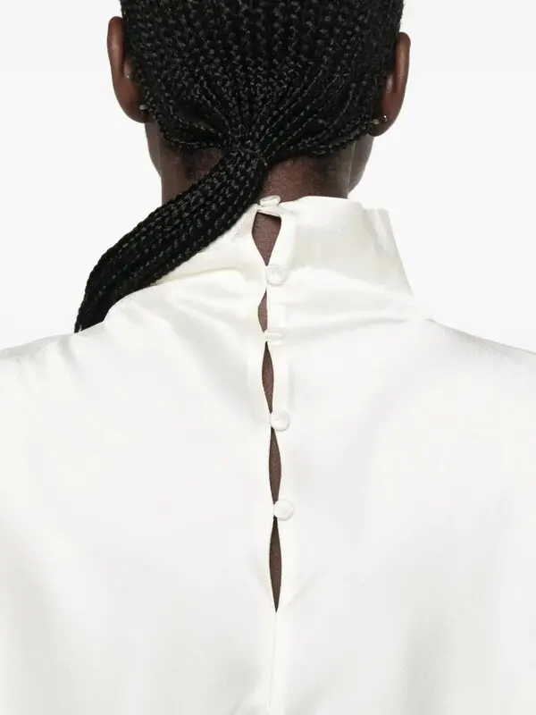 RÓHE Button-back High-neck Top - No