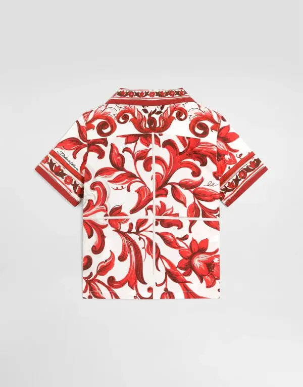 Dolce & Gabbana Majolica Print Short Sleeve Shirt