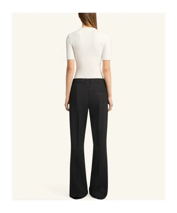 COURREGES Ribbed Knit Top With Snap Button Front